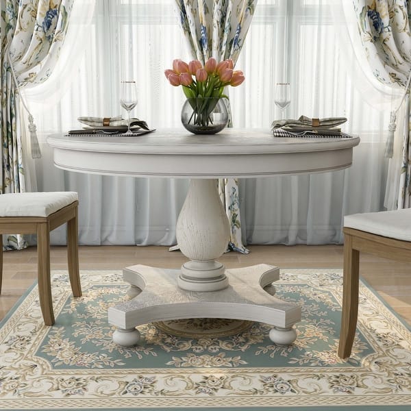 The Gray Barn Louland Falls Rustic 48-inch Wood Round Dining Table ...