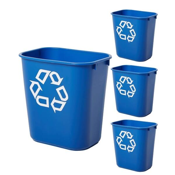 Deskside Wastebasket Recycling Bin Small 13QT/3GAL, for Home/Office ...