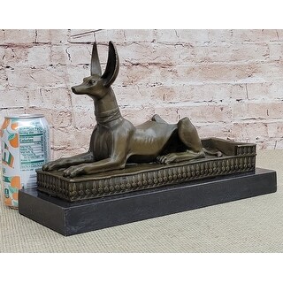 Anubis Jackal Dog Egyptian Decor God Mythology Bronze Sculpture Statue ...