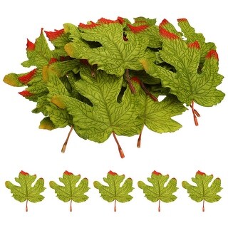 Fake Fall Leaves, 40 Pack Artificial Maple Leaves Faux Style 4 - Bed ...