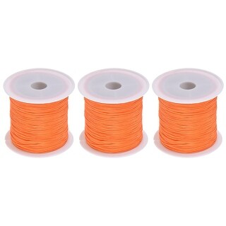 3 Rolls Nylon Beading Thread Knotting Cord 0.6mm 50 Yard String, Bright ...