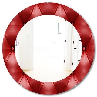 Designart 'Geometric Cream Block I' Printed Modern WallMirror ...