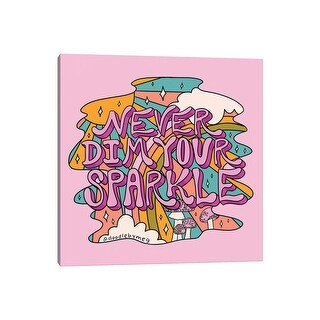 iCanvas "Never Dim Your Sparkle" by Doodle By Meg Canvas Print - Bed ...