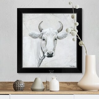 "January Cow I" Black Framed Print - Bed Bath & Beyond - 30187082