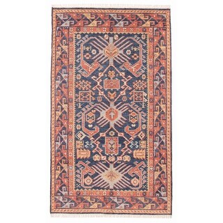 ECARPETGALLERY Hand-knotted Jules Serapi Navy Wool Rug - 5'2 x 8'10 ...