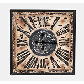 Wayland Jackson Antique White and Aluminum 24-inch Clock by Jofran ...