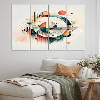 Designart "Multi-Color Geometric Art" Modern Geometric Multipanel Wall ...