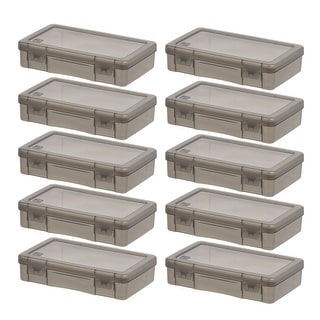 IRIS USA® Clear Case 1 Qt Buckle Lid - Gray - Set of 10 - Bed Bath ...