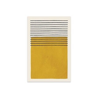 Mustard Black Lines I Print On Acrylic Glass by EmcDesignLab - Bed Bath ...