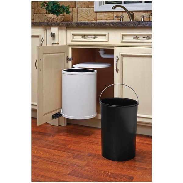 Rev-A-Shelf 8-010 Series Bottom Mount Under Sink Pivot Out Trash Can ...