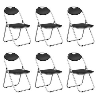 Portable Folding Dining Chairs Set with Carrying Handles (Set of 6 ...