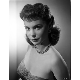 Barbara Darrow posed in Dress with Silver Necklace Photo Print - Bed ...