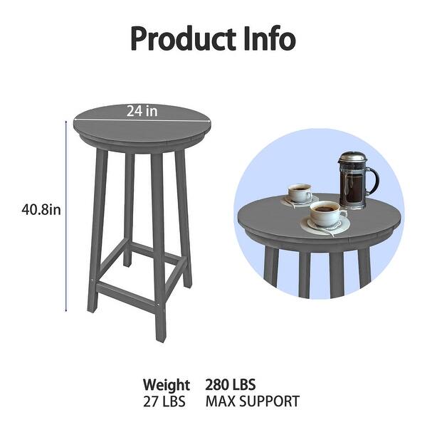 Clihome HIPS Outdoor Bar Height Bistro Table - Bed Bath & Beyond - 37964159