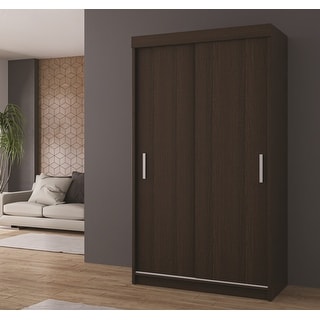 Hicksville Modern Wooden Wardrobe - Armoire - 47 Inch Wide - Bed Bath ...
