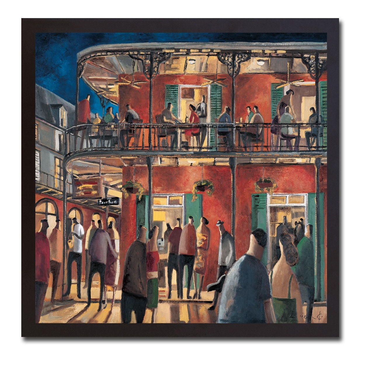 Red Jazz by Didier Lourenco Black Floater-Framed Canvas Giclee Art (20 ...