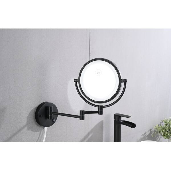 8 Inch LED Wall Mount Two-Sided Magnifying Makeup Vanity Mirror ...