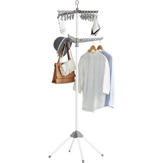 2-Tier Drying Rack, 72-Inch Folding Drying Rack with 3 Swivel Hanger ...