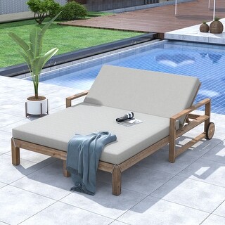 Poolside Sunbed Farmhouse Daybed Outdoor Chaise Lounge Loveseat ...