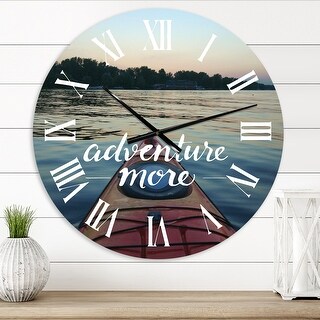 Designart 'Adventure More Kayak View on River' Nautical & Coastal wall ...
