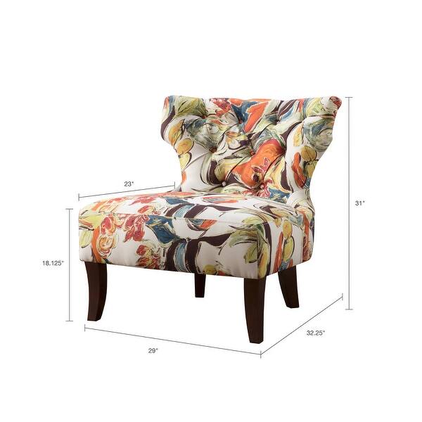Erika Hourglass Tufted Armless Chair - Bed Bath & Beyond - 38230824