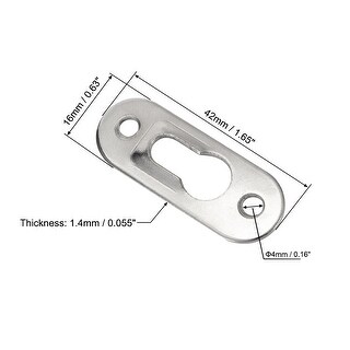 Keyhole Hanging Plate, 42mm x 16mm Single Hole Hook with Screws, 50 Pcs ...