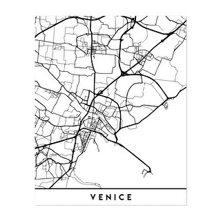 Venice Veneto Italy Maps Coordinates Urban Art Print/Poster - Bed Bath ...