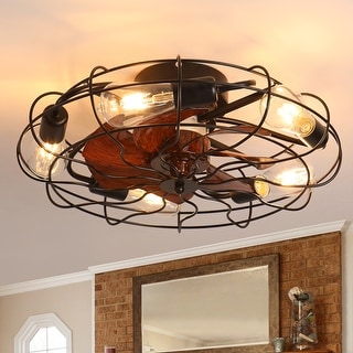 Adjustable Speed Case Ceiling Fans with Lights, Remote Control - Bed ...
