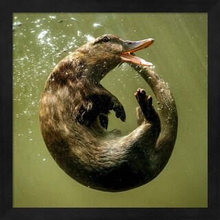 Pixelmated Animals 'Otterduck' Framed Art - Bed Bath & Beyond - 36591356