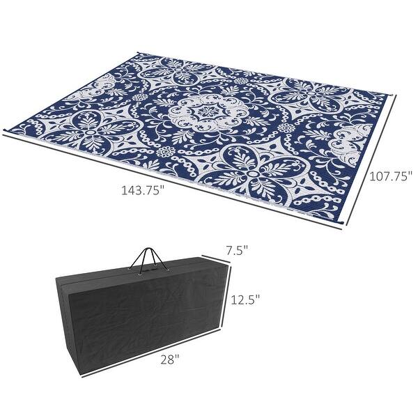 Outsunny RV Mat, Outdoor Patio Rug / Large Camping Carpet with Carrying ...