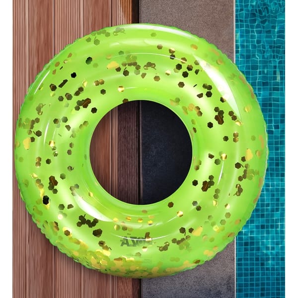 CoTa Global Inflatable Green Gold Pool Float Tube with Confetti - 36 ...