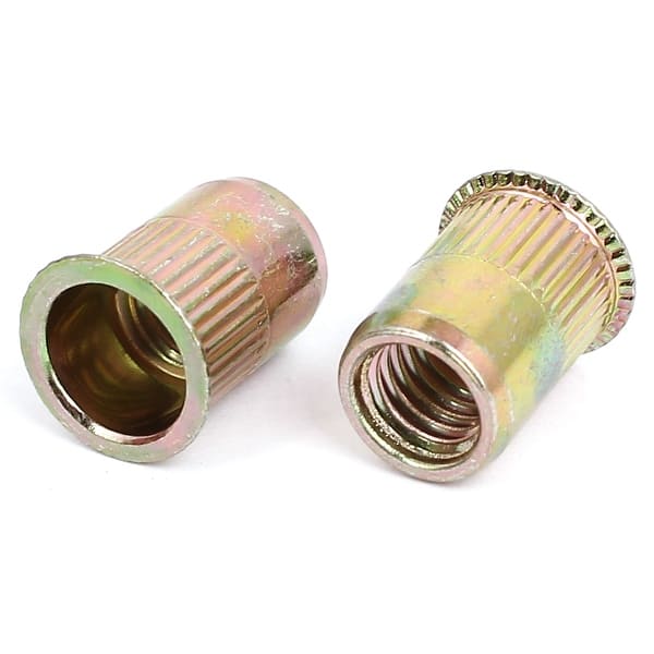M8 Thread 16mm Long Rivet Nut Insert Nutsert 50pcs - Bronze Tone - Bed ...
