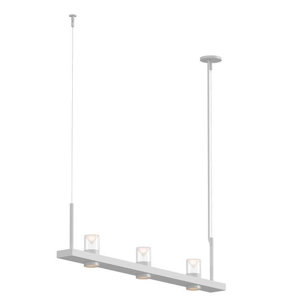 Sonneman Lighting Intervals Satin White 4-inch LED Linear Pendant ...