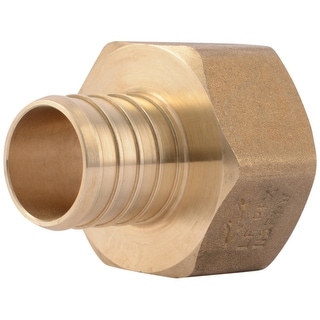 SharkBite UC094LFA PEX Barb Threaded Female Adapter, Brass, 1" x 1 ...