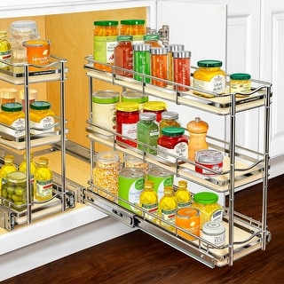 ® Elite™ Pull Out Cabinet Organizer - 6"x21" - Sliding Spice, Bottle ...
