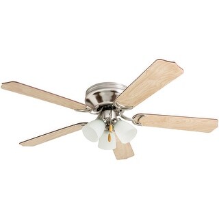 Prominence Home Tilbrook 52" Hugger Ceiling Fan, Satin Nickel - Bed ...