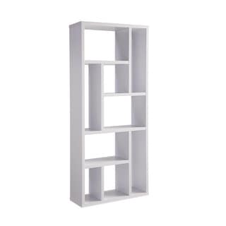 Asa 71 Inch Modern Display Bookshelf, 9 Multi Level Shelves, White ...