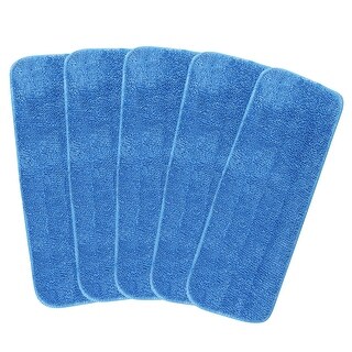 5Pcs Flat Base Washable Cleaning Mop Heads Polyester Strong Water ...