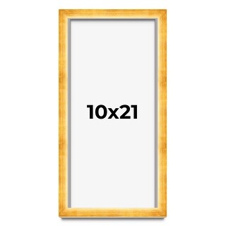 10x21 Shadow Box Frame Gold | 1.625 Inches Deep Real Wood Traditional ...