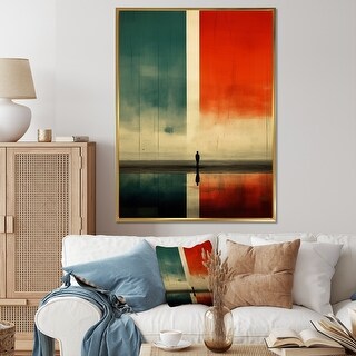 Designart "Lost In Simplicity I" Minimalism Framed Wall Art Living Room ...