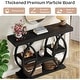 4-Tier Narrow Console Table with Storage Shelves, Wood & Metal Accent ...