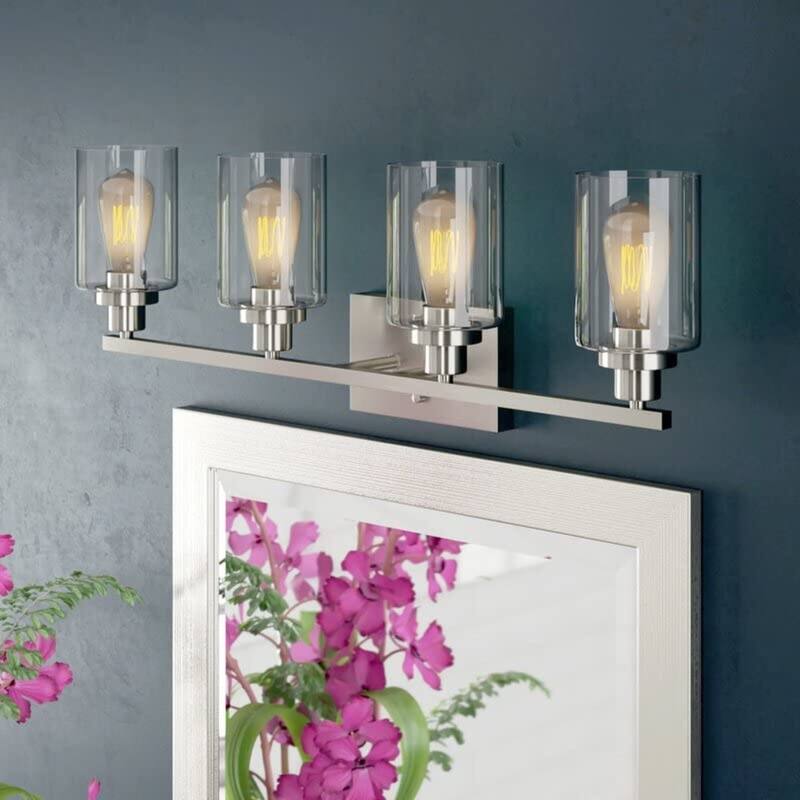 Replacement Clear Cracked Vanity Glass Shade,4 Pack. - On Sale - Bed ...