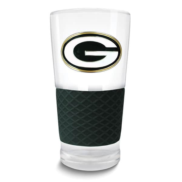 NFL Green Bay Packers Score 22 Oz. Pint Glass with Silicone Grip - Bed ...