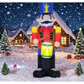 Christmas Inflatables Outdoor Decorations Nutcracker Toy Soldier with ...
