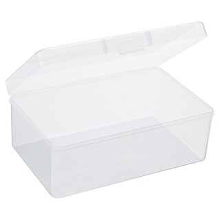 4pcs Clear Storage Container w Hinged Lid 170x110x70mm Plastic ...