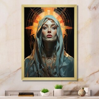 Designart "Radiant Portrait Of Holy Mary" Animals Owl Framed Wall Decor ...