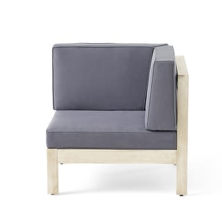 Light Grey X-Back Right Arm Chair with Acacia Wood Frame and Water ...
