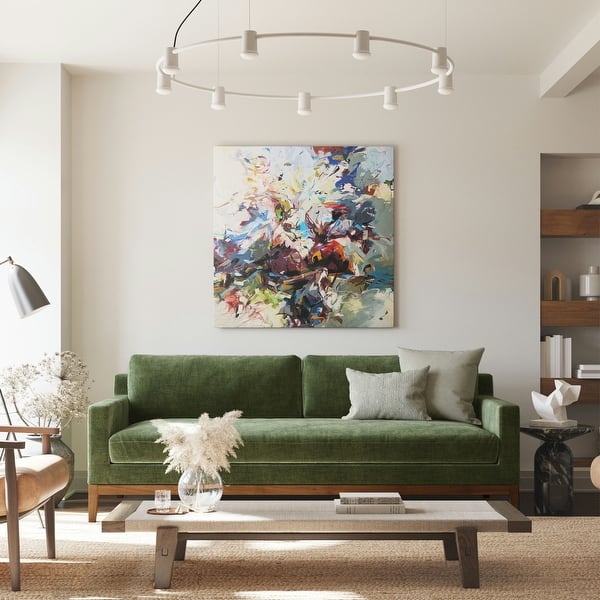 Poly and Bark Zyon Sofa in Distressed Green Velvet - On Sale - Bed Bath & Beyond - 34230486