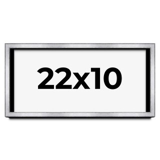 22x10 Shadow Box Frame Silver | 1.375 Inches Deep Real Wood - Bed Bath ...
