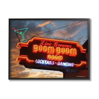 Stupell Boom Room Cocktail Bar Framed Giclee Art Design by Larry ...