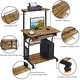 Yaheetech Portable Computer Desk with 4 Shelves and Keyboard Tray - Bed ...